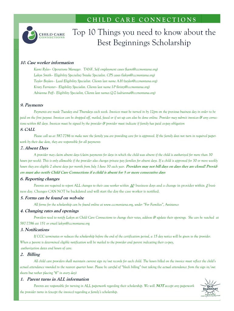 Fillable Online Top 10 Things you need to know about the Best ...