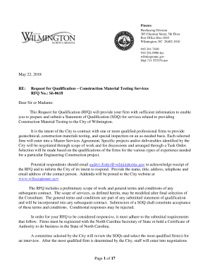Fillable Online Page 1 of 17 May 22, 2018 RE: Request for Qualification ...