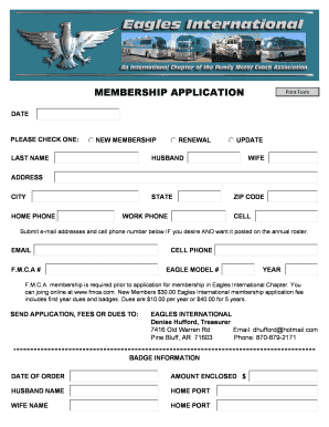 Fillable Online Eagles International Application Fax Email Print - pdfFiller