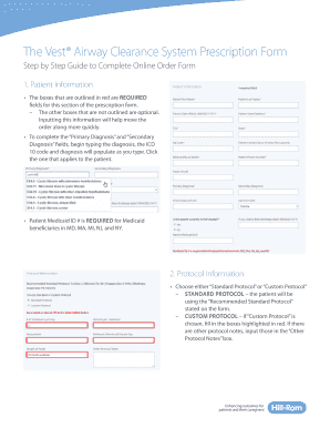Fillable Online hill rom vest order form Fax Email Print - pdfFiller