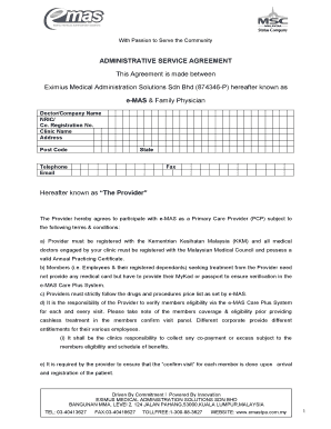 Fillable Online administrative service agreement Fax Email Print ...