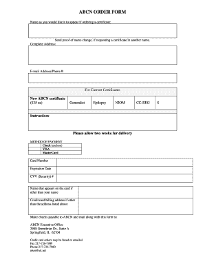 Fillable Online ORDER FORM FOR PRACTICE EXAM Fax Email Print - pdfFiller