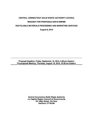 Fillable Online DISASTER RECOVERY PROPOSAL Fax Email Print - pdfFiller