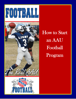 Fillable Online image aausports How to Start an AAU Football Program ...