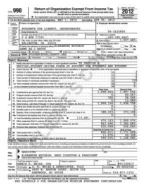 Fillable Online STUDENTS FOR LIBERTY FORM 990 CLIENT'S COPY.PDF Fax ...