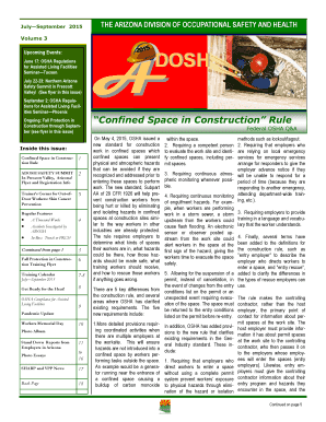 Fillable Online Confined Space in Construction Rule - Industrial Commission of... Fax Email ...