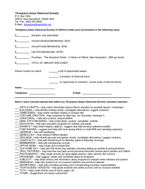 Fillable Online SAMPLE VOLUNTEER APPLICATION FORM Availability and ...