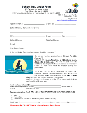 Fillable Online School Day Order Form Fax Email Print - pdfFiller