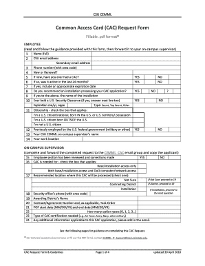 Fillable Online CAC Request Form and Guidance Fax Email Print - pdfFiller