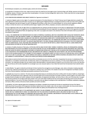 Fillable Online RACE WAIVER By indicating your acceptance, you ...