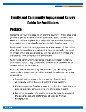 Fillable Online Family and Community Engagement Survey Fax Email Print ...