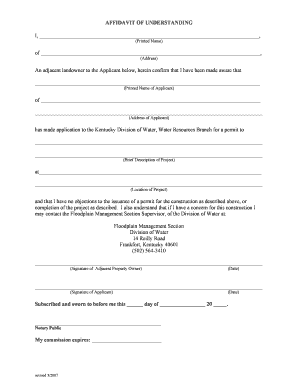 Fillable Online Affidavit of Understanding 2doc Fax Email Print - pdfFiller