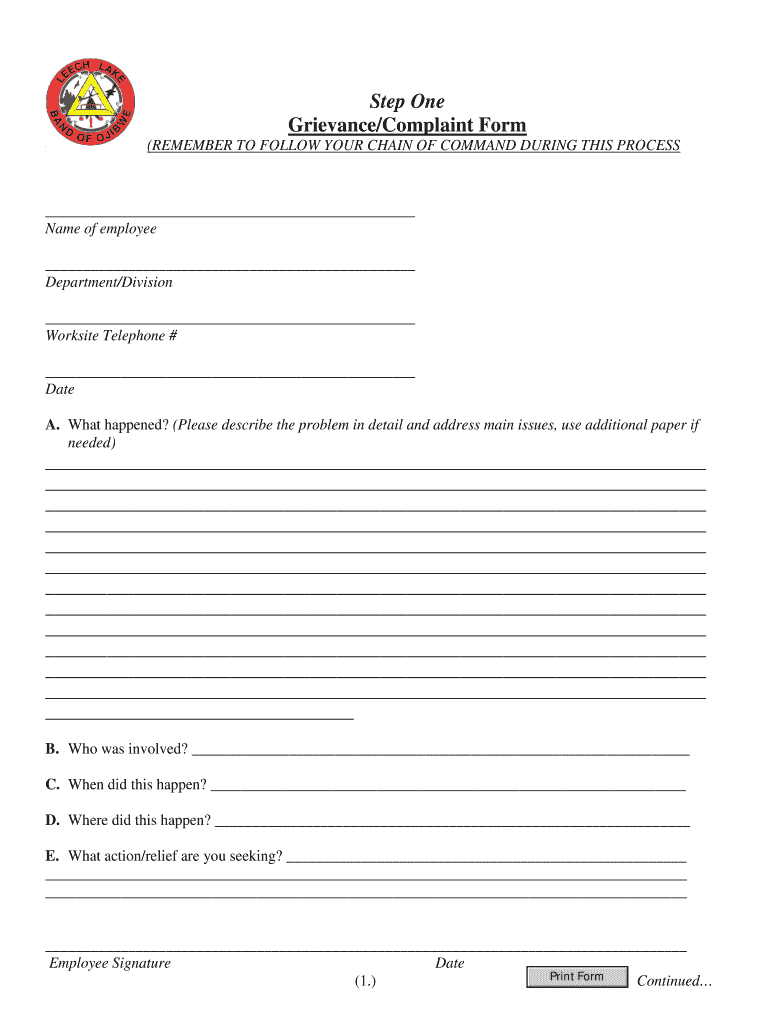 Fillable Online llojibwe Leech Lake Band of Ojibwe General ...