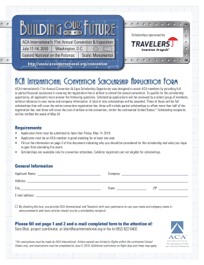 Fillable Online acainternational ACA International Convention ...