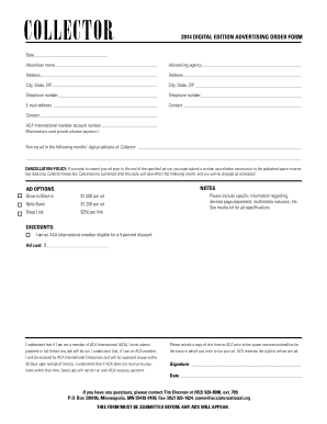 Fillable Online acainternational Collector Magazine Digital Edition Ad ...