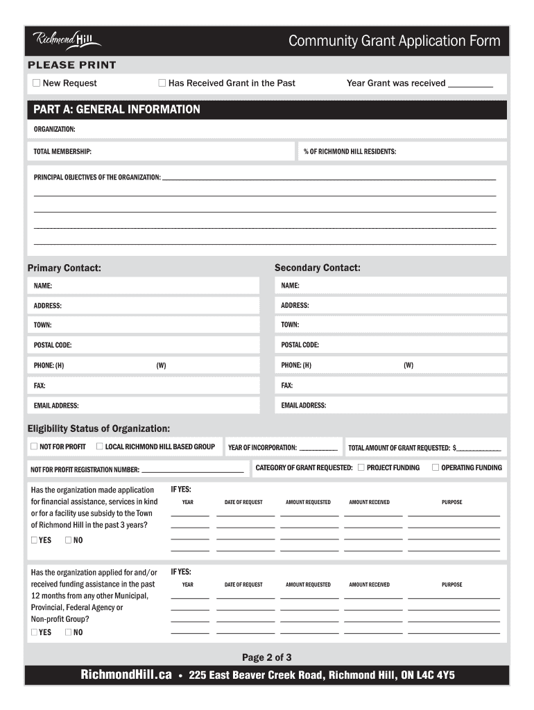 Fillable Online Community Grant Application Form UpdateD440Layout 1.qxd ...