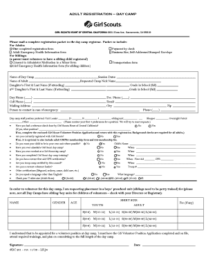 Fillable Online girlscoutshcc Adult registration day camp - Girl Scouts ...