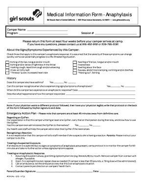 Fillable Online girlscoutshcc CM34x-Medical Information Form ...