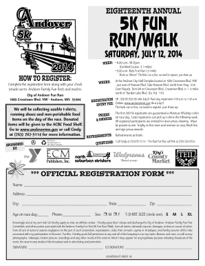 Fillable Online 5K Fun Fax Email Print - pdfFiller