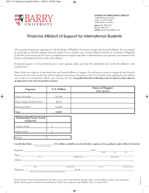 Fillable Online barry Financial Verification Form - Barry University Fax Email Print - pdfFiller