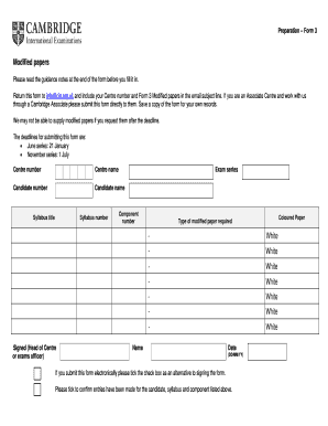 Fillable Online cie org Modified Papers Fax Email Print - pdfFiller