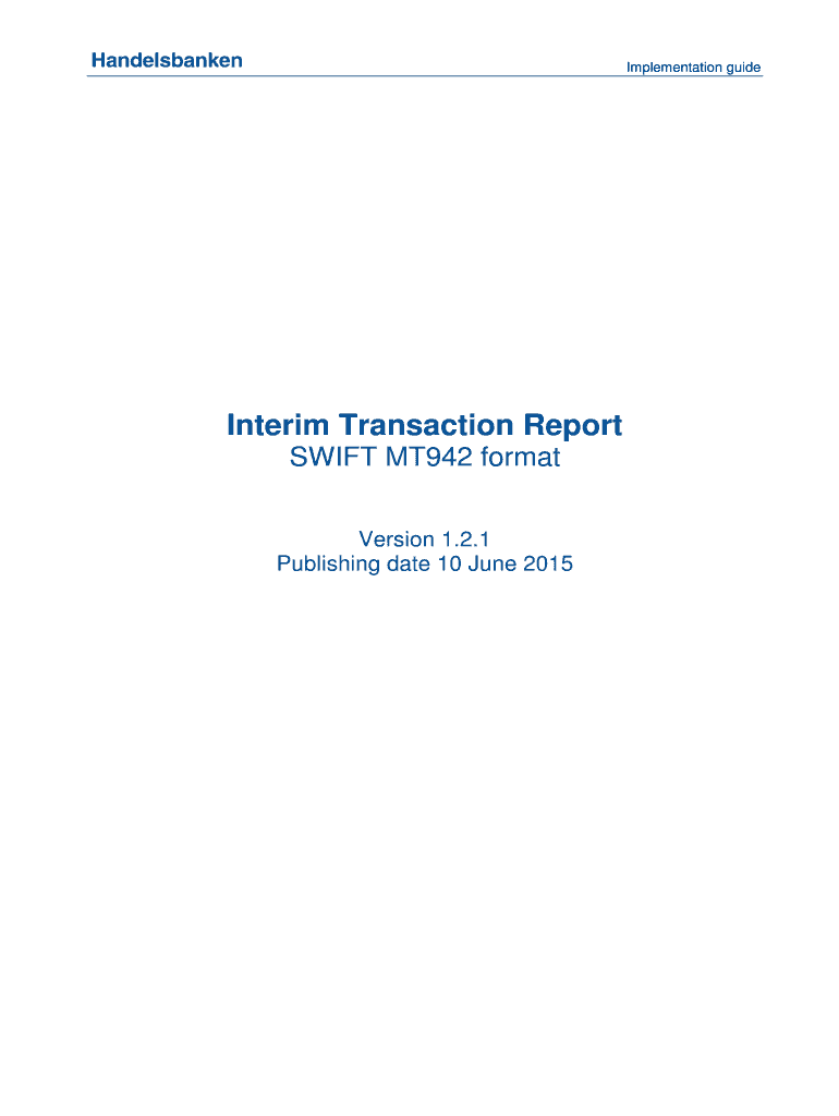 Fillable Online Interim Transaction Report Fax Email Print - pdfFiller