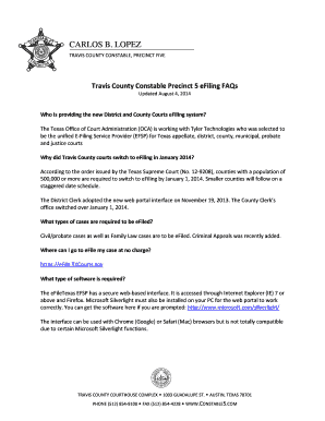 Fillable Online TRAVIS COUNTY CONSTABLE, PRECINCT FIVE Fax Email Print ...