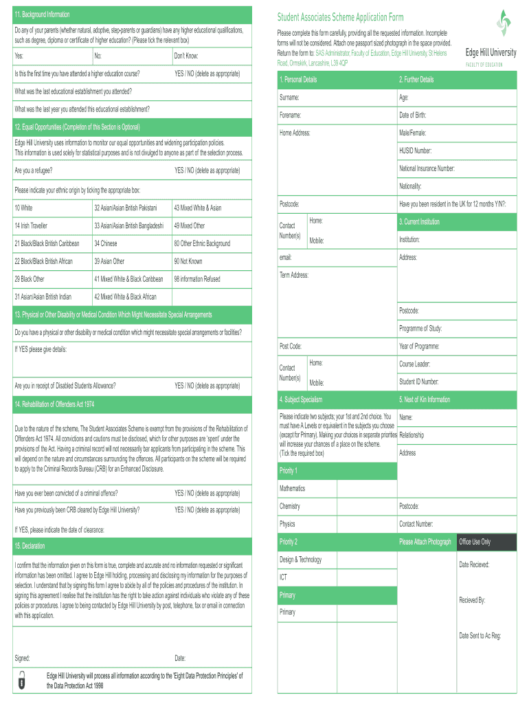 Fillable Online edgehill ac Peter Woolnnough - FOE - 4pp A4 1Koff ...