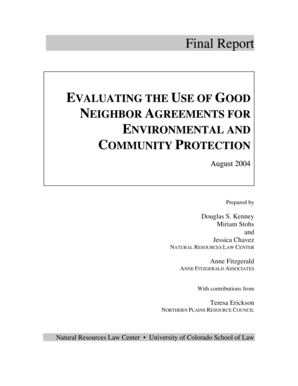 Fillable Online Good Neighbor Agreements, Evaluation Report - Mackenzie ...