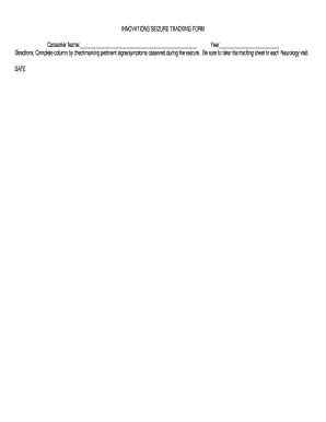Fillable Online Seizure Tracking Form - Imagine! Fax Email Print ...