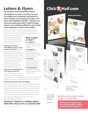 Fillable Online Letters & Flyers - Click2Mail Fax Email Print - pdfFiller