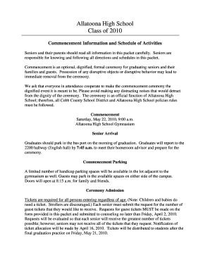 Fillable Online cobbk12 Allatoona High School Class of 2010 - Cobb ...