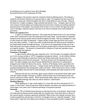 Fillable Online Everything you ever wanted to know about Strangles Fax Email Print - pdfFiller