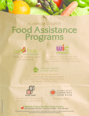 Fillable Online accfb Food assistance programs - Alameda County ...