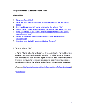 Fillable Online Frequently Asked Questions e-Form Filler Fax Email ...