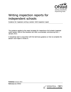 Fillable Online Writing inspection reports for Fax Email Print - pdfFiller