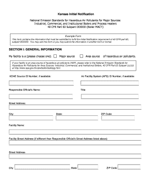 Fillable Online sbeap Kansas Initial Notification SECTION I: GENERAL ...