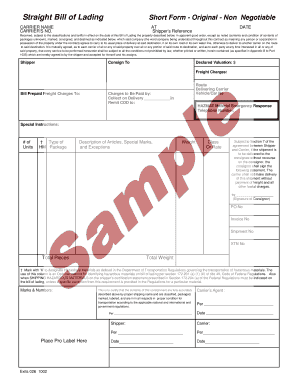 Fillable Online Short Form Original Non Negotiable Fax Email Print ...