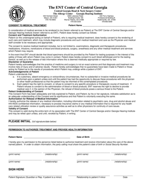 Fillable Online ENT Consent formrev 032012doc Fax Email Print - pdfFiller