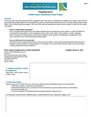 Fillable Online countyofkane Proposal Form - Kane County, IL Fax Email ...