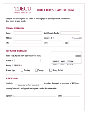 Fillable Online tdecu TRANSITION GUIDE - TDECU Fax Email Print - pdfFiller
