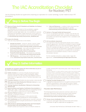 Fillable Online intersocietal IAC NuclearPET Accreditation Checklist ...