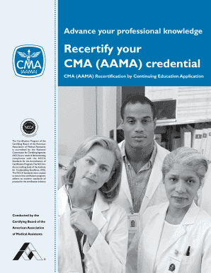 Fillable Online aama-ntl Recertify your CMA (AAMA) credential ...