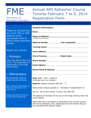 Fillable Online montessori-ami To download the registration form ...