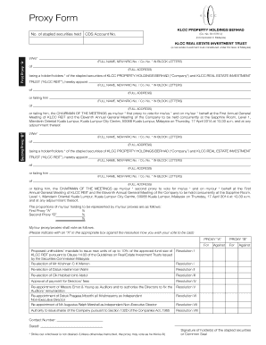 Fillable Online Proxy Form - Bursa Malaysia Fax Email Print - pdfFiller