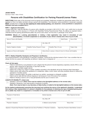 Fillable Online Disability Parking Fax Email Print - pdfFiller
