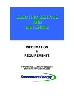 Fillable Online Electric service and metering information ...