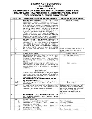 Fillable Online STAMP ACT SCHEDULE Fax Email Print - pdfFiller
