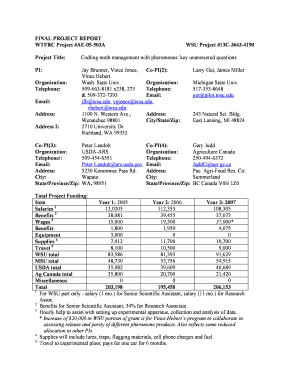 Fillable Online jenny tfrec wsu FINAL PROJECT REPORT WTFRC Project #AE ...