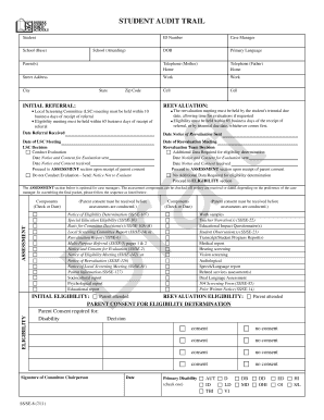 Fillable Online fcps STUDENT AUDIT TRAIL Fax Email Print - pdfFiller